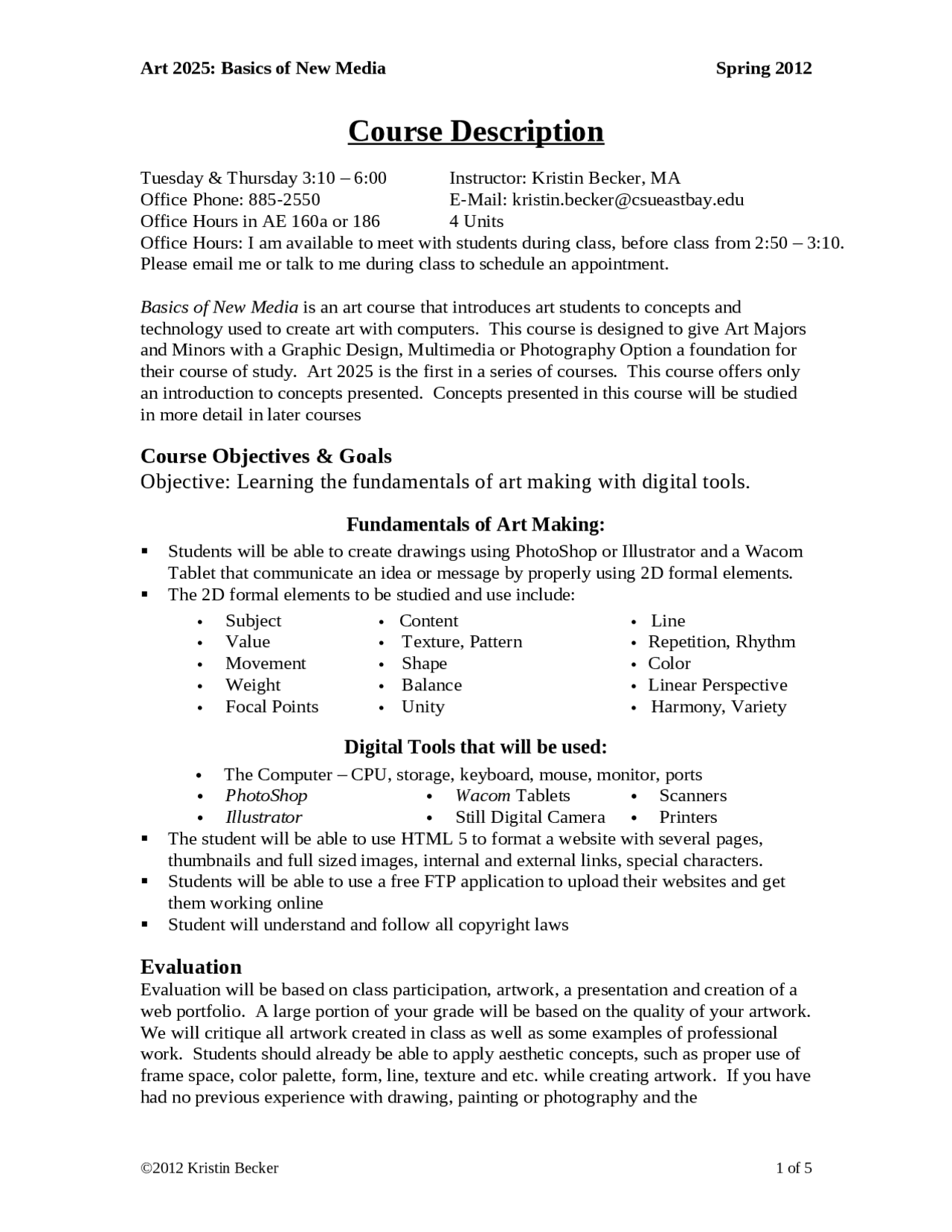 Fundamentals of Art Making: Basics of New Media - Study Guide | ART ...