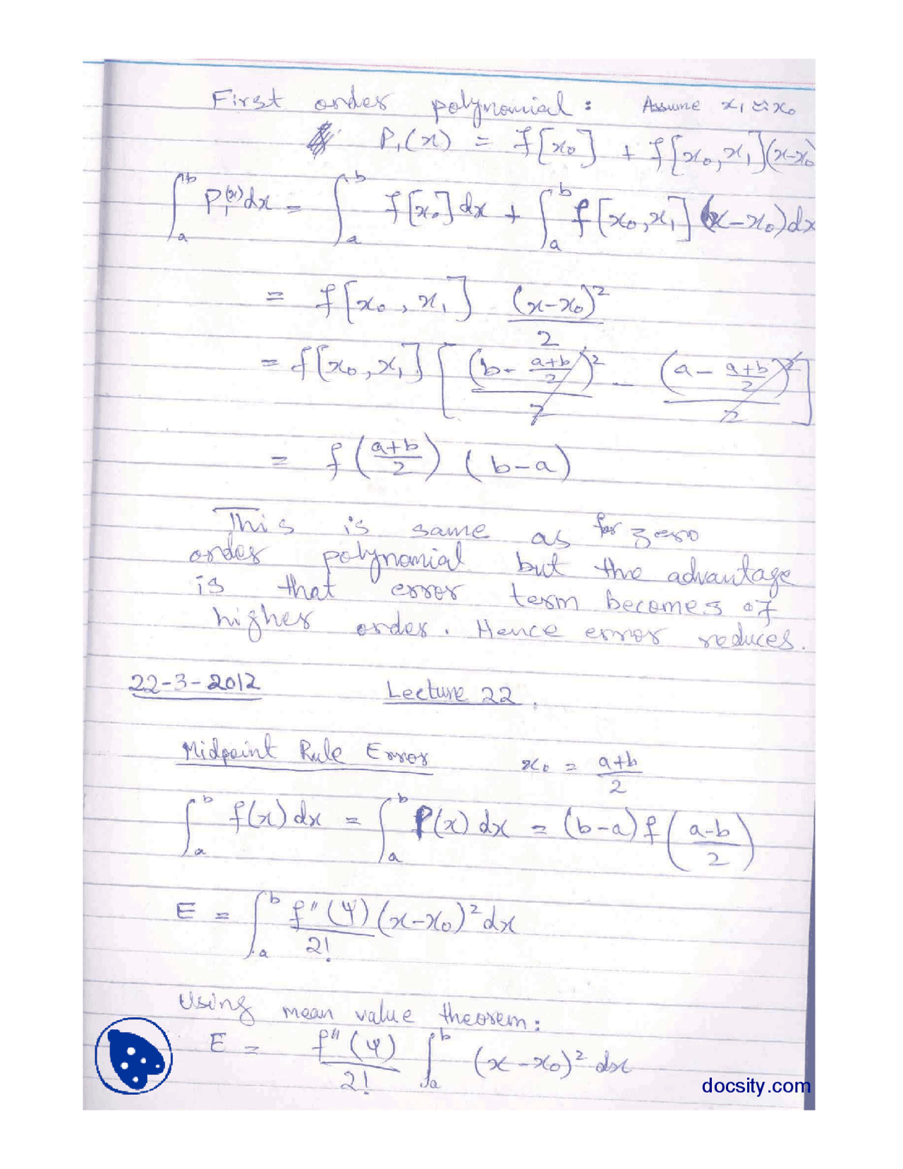 Trapezoidal Rule-Numerical Methods-Lecture Notes - Docsity Trapezoidal Rule-Numerical Methods-Lecture Notes - Docsity