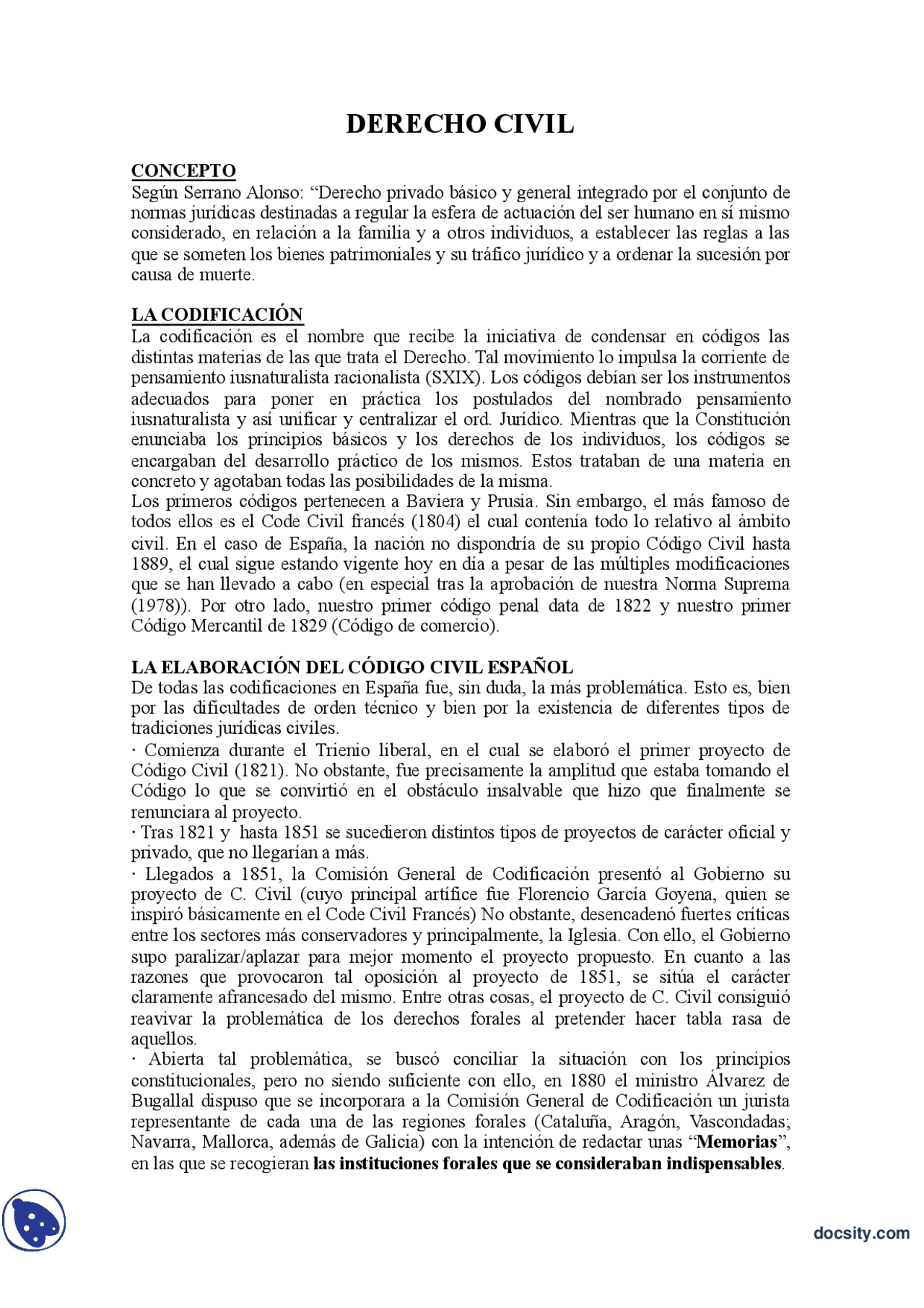 El Código Civil Español - Derecho Civil - Apuntes - Profesor Gómez de ...