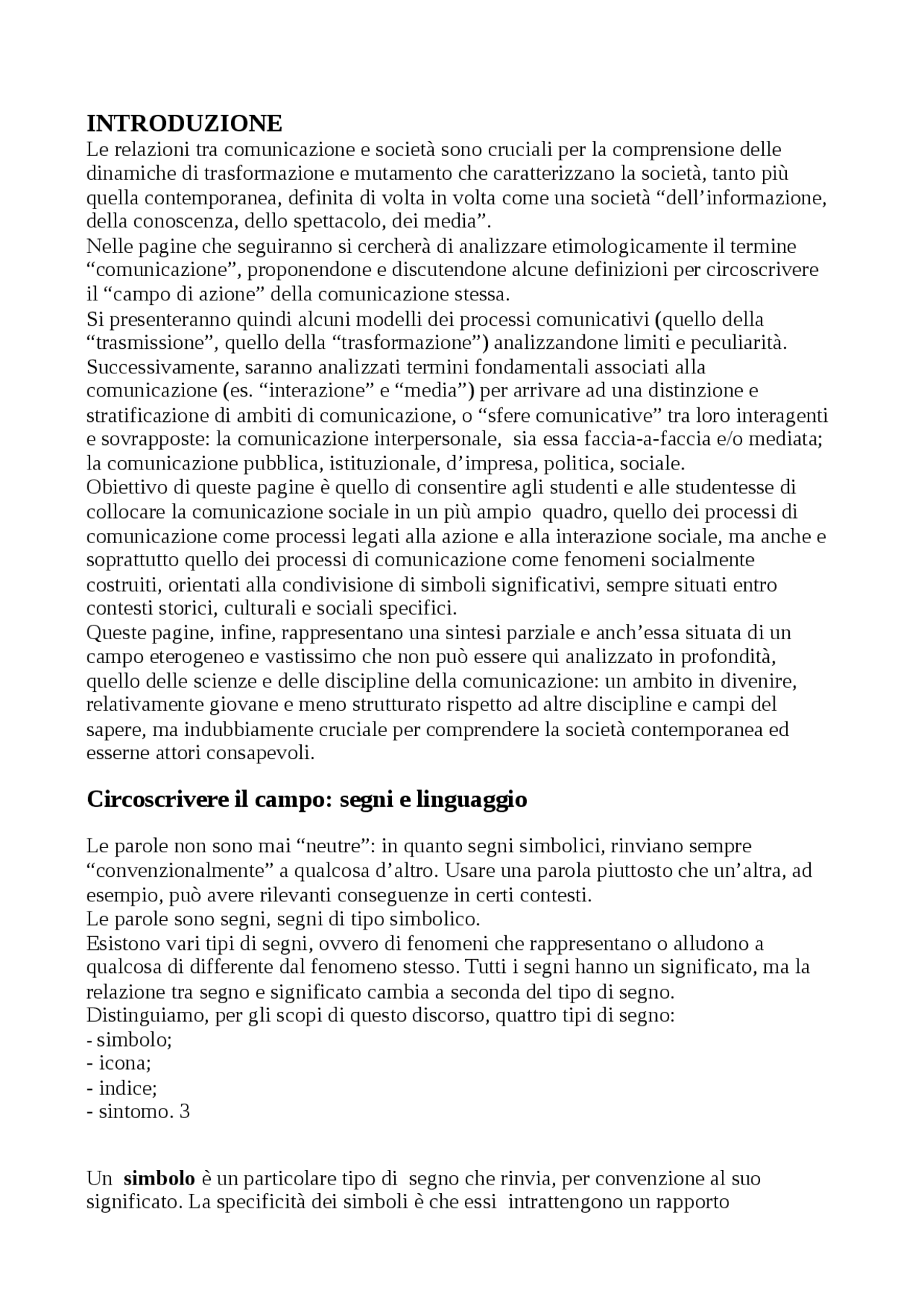 Comunicazione E Societa Docsity