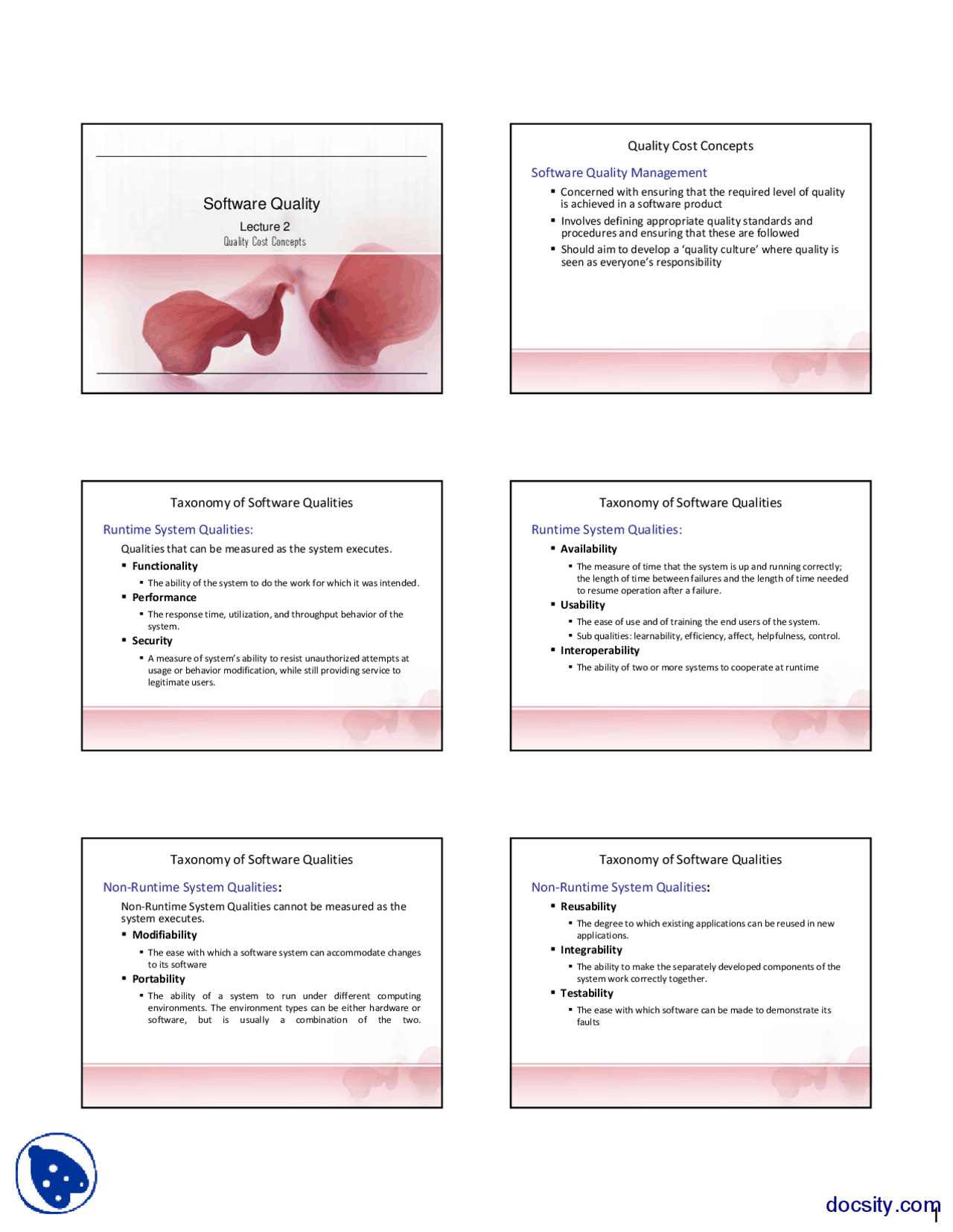 Quality Cost Concepts Software Quality Lecture Slides Docsity