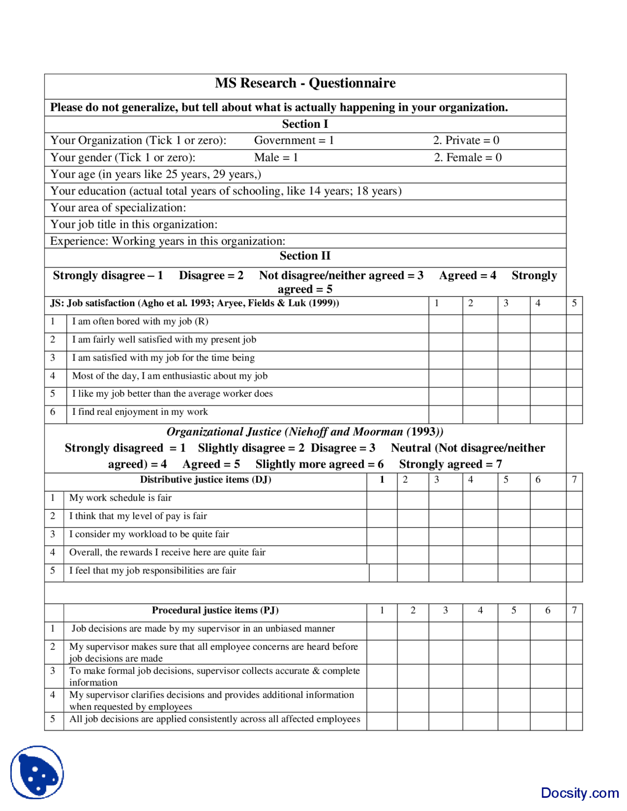 MS Research - Questionnaire-Modern Resarch Methods-Lecture Handouts ...