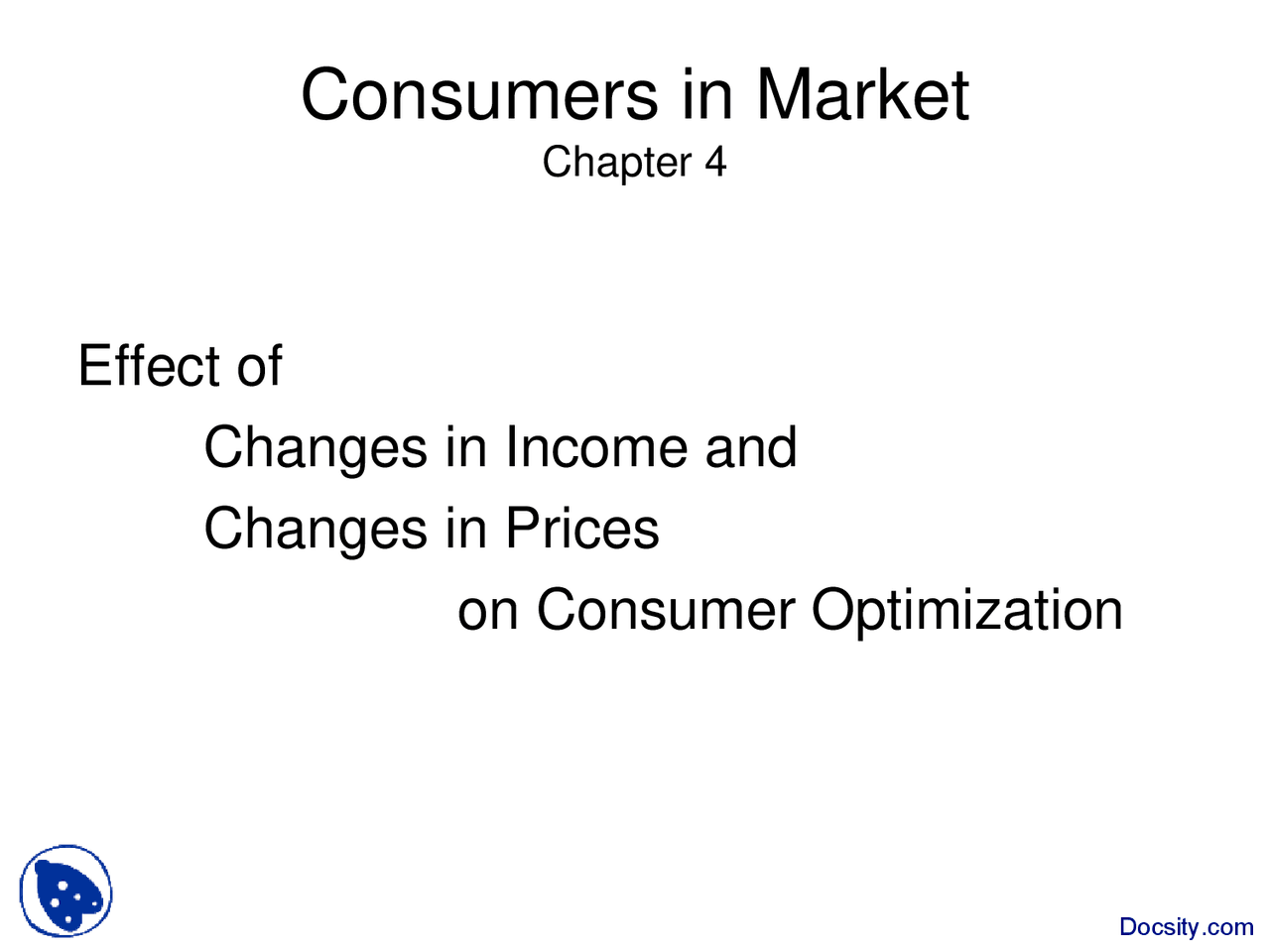 Consumers In Market Economy Analysis Lecture Slides Docsity