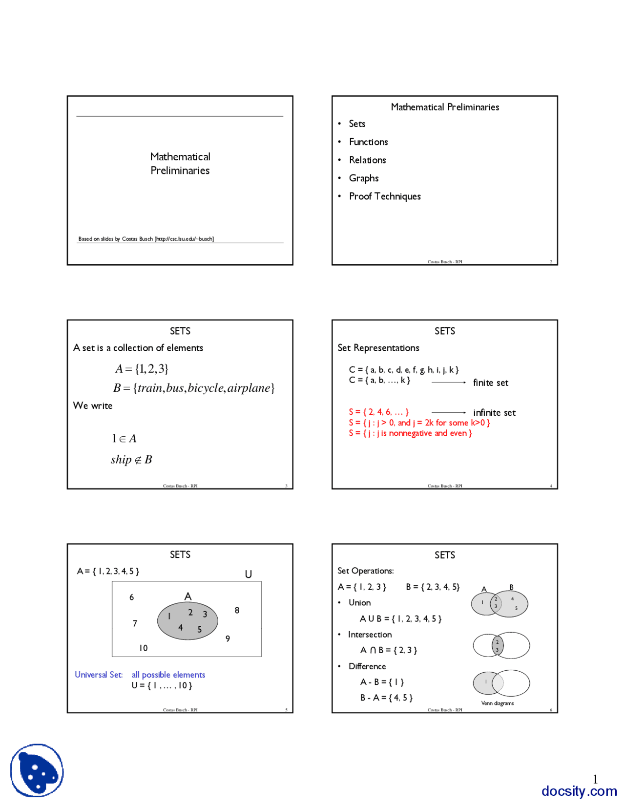 Mathematical Preliminaries Theory Of Automata Lecture Slides Docsity