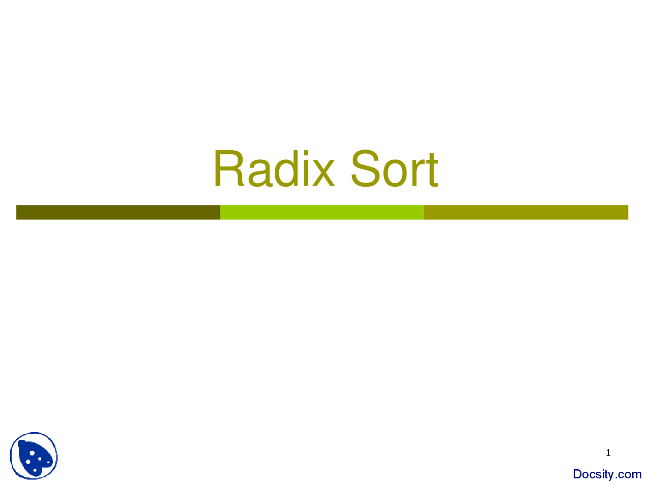 Radix Sort Algorithm Design And Analysis For Sorting Lecture Slides Slides Design And Analysis
