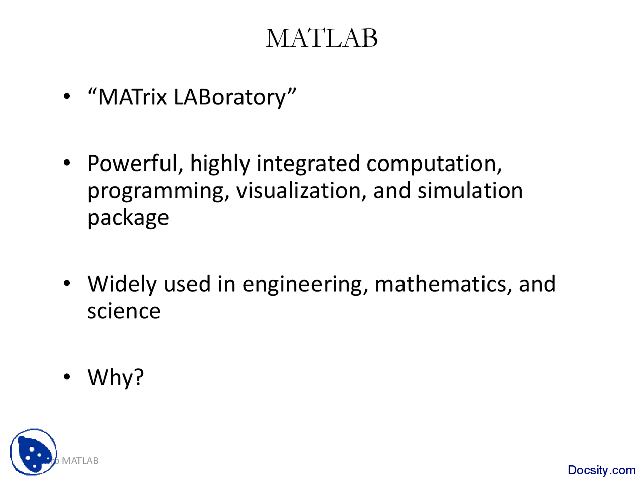 Introduction To Matlab Signal And Systems Handout Docsity