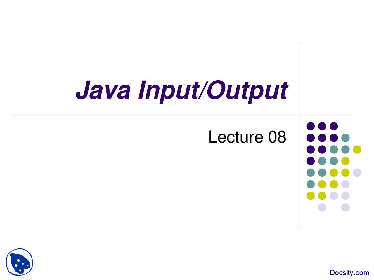 Java Input Output Java Programming Lecture Slides Slides Computer Engineering And Programming