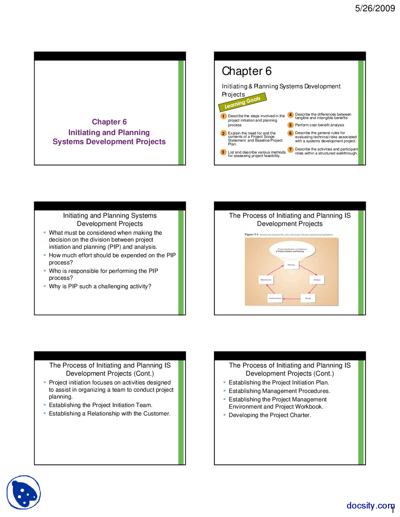 Initiating and Planning Systems Development Projects-Information ...