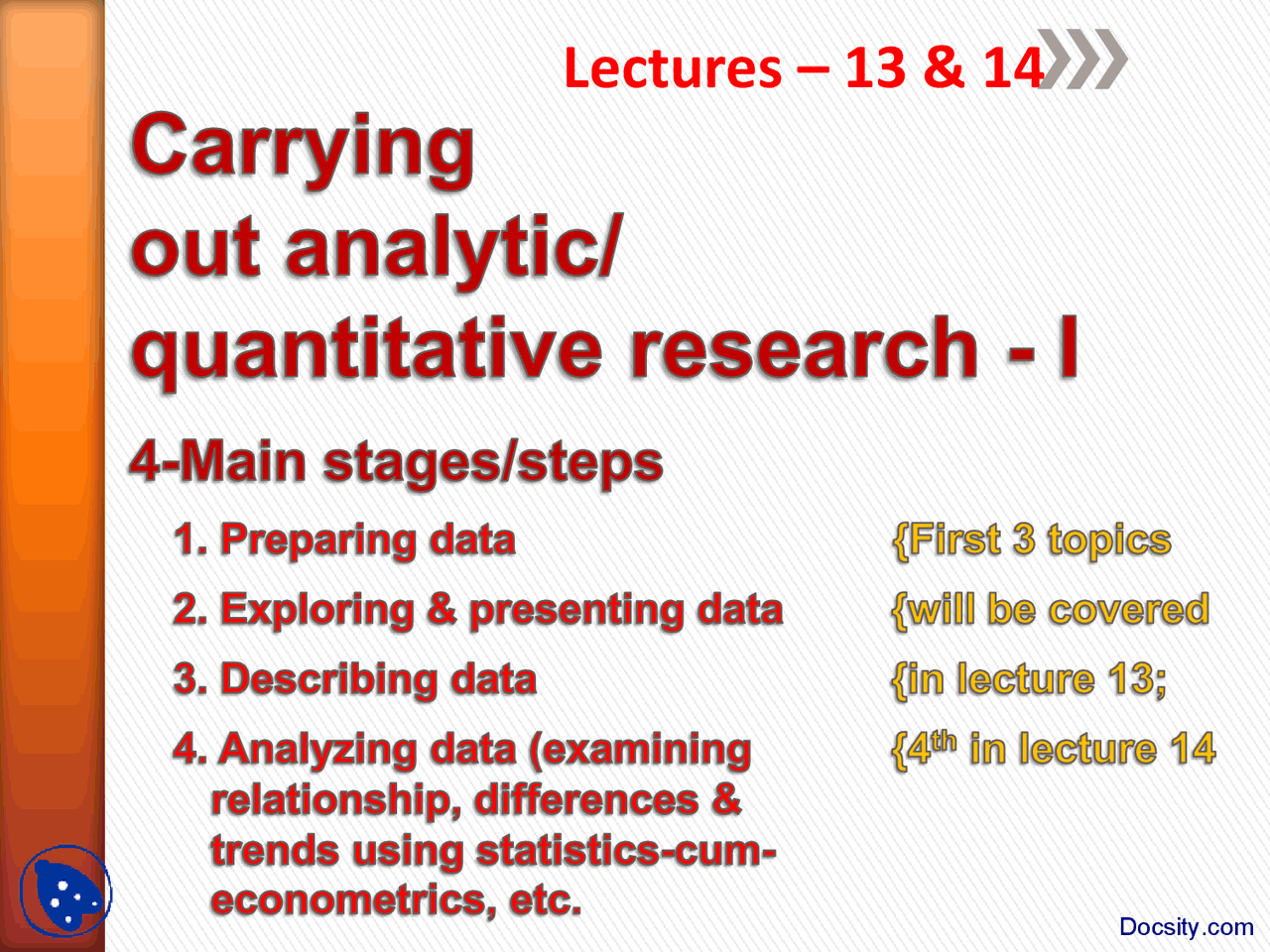 Carrying out Analytic, Quantative Resarch Part 1-Operations Resarch ...