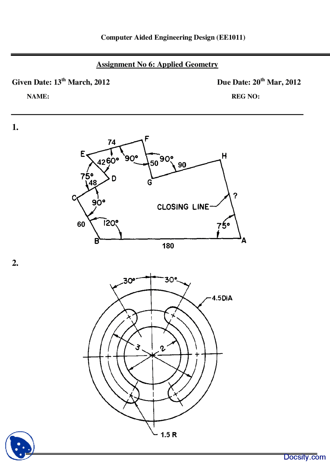 Applied Geometry Computer Aided Engineering Design Assignment