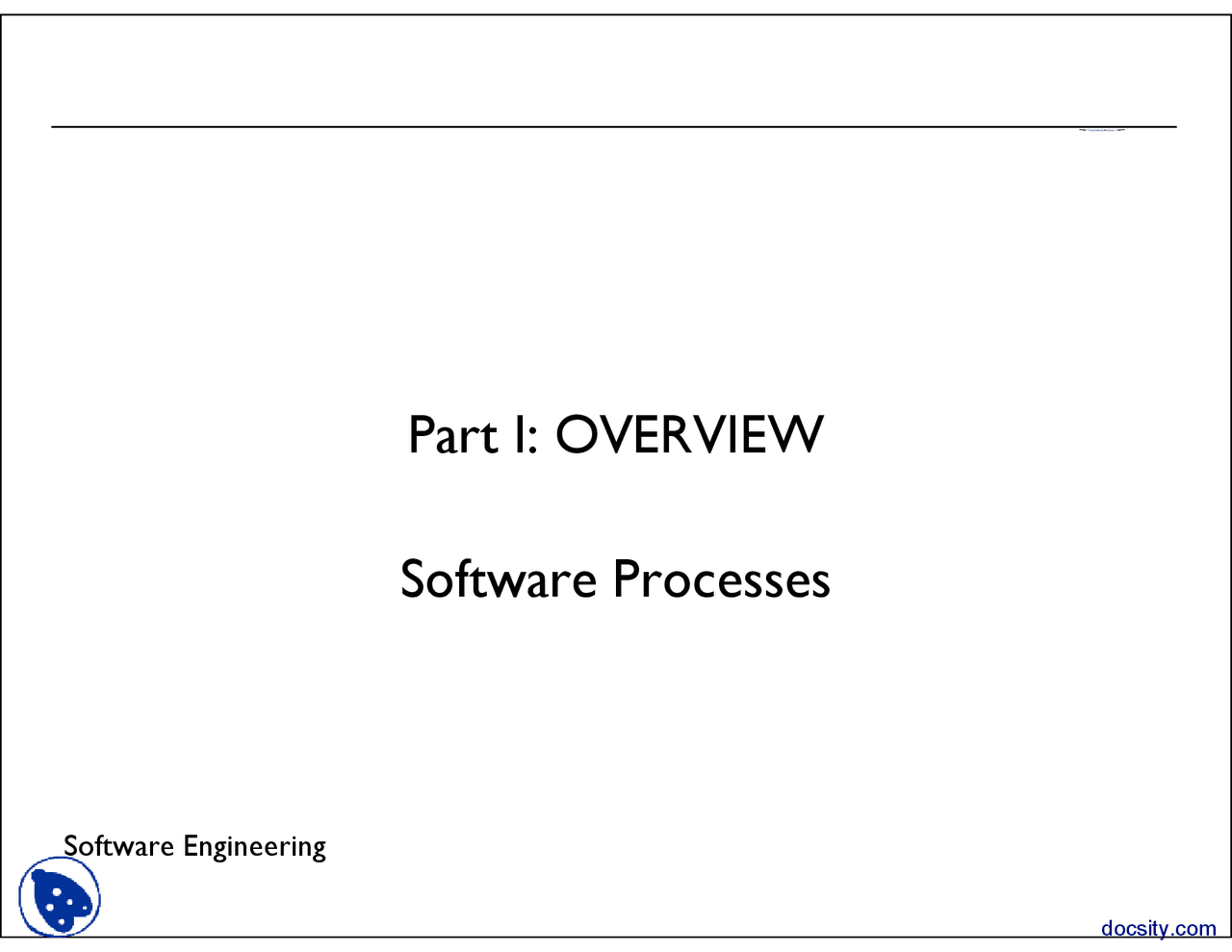 Software Processes Softwarre Engineering Lecture Slides Docsity