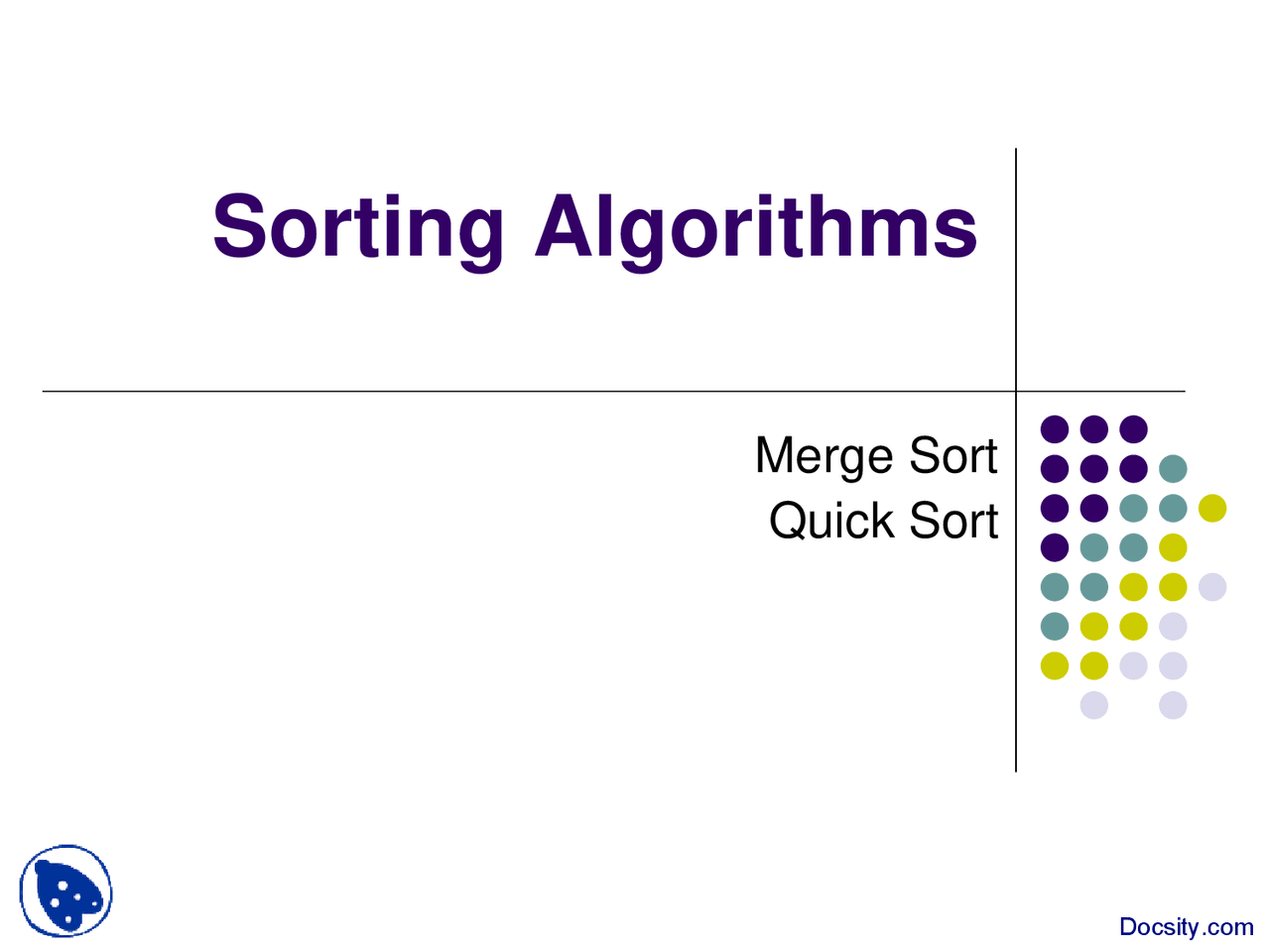 Merge Sort Quick Sort Algorithm Design And Analysis For Sorting