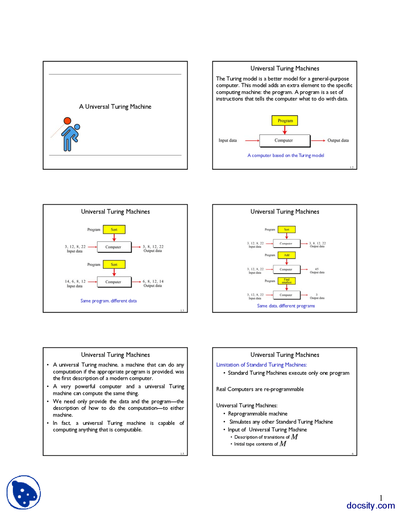 Universal Turing Machines Theory Of Automata Lecture Slides Docsity 3154