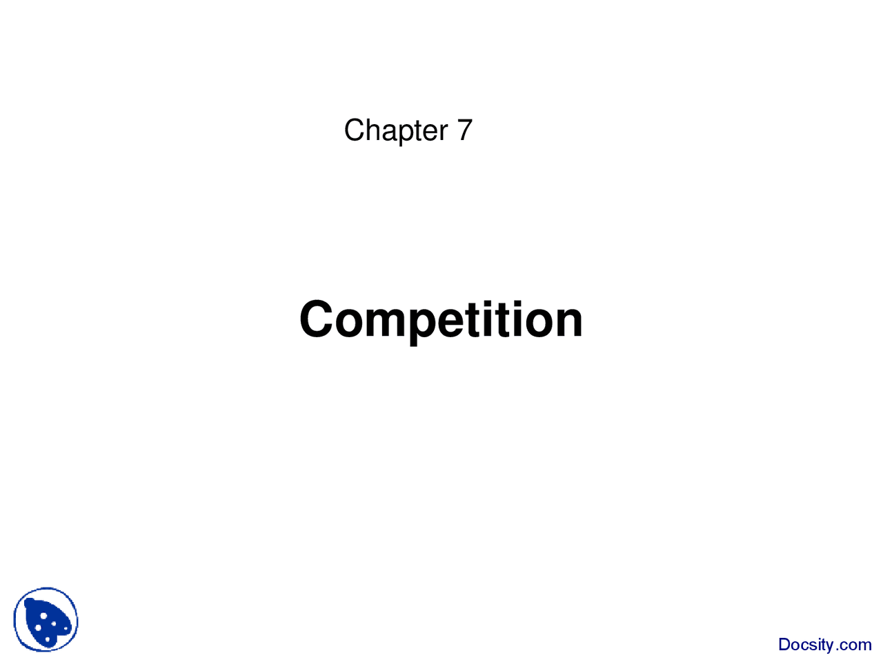 Competition-Economy Analysis-Lecture Slides - Docsity