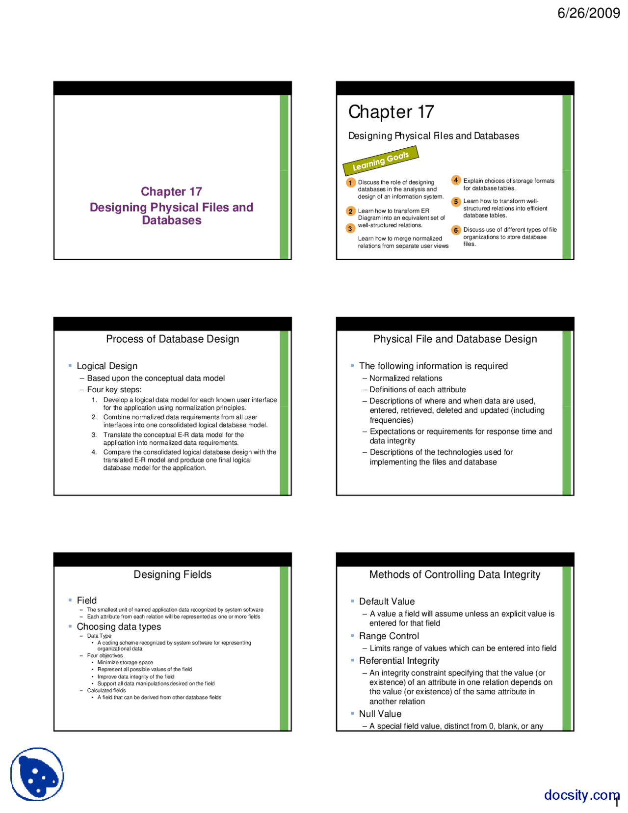 Designing Physical Files and Databases-Information Analysis and Design ...