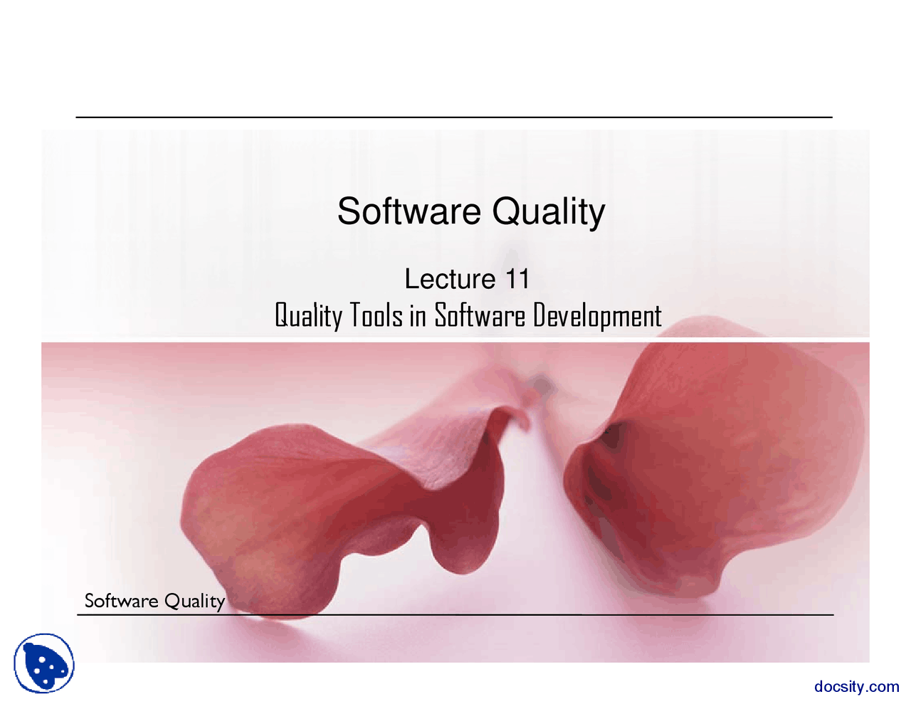 Quality Tools In Software Development Software Quality Lecture Slides