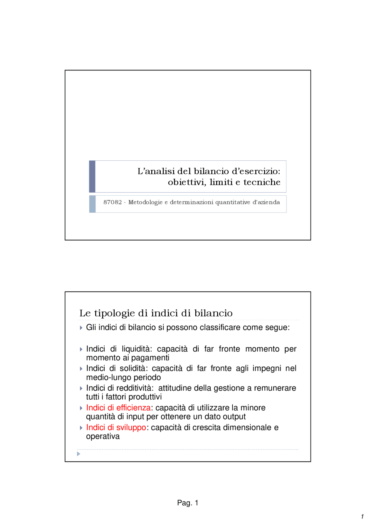 Lanalisi Del Bilancio Desercizioobiettiv Docsity