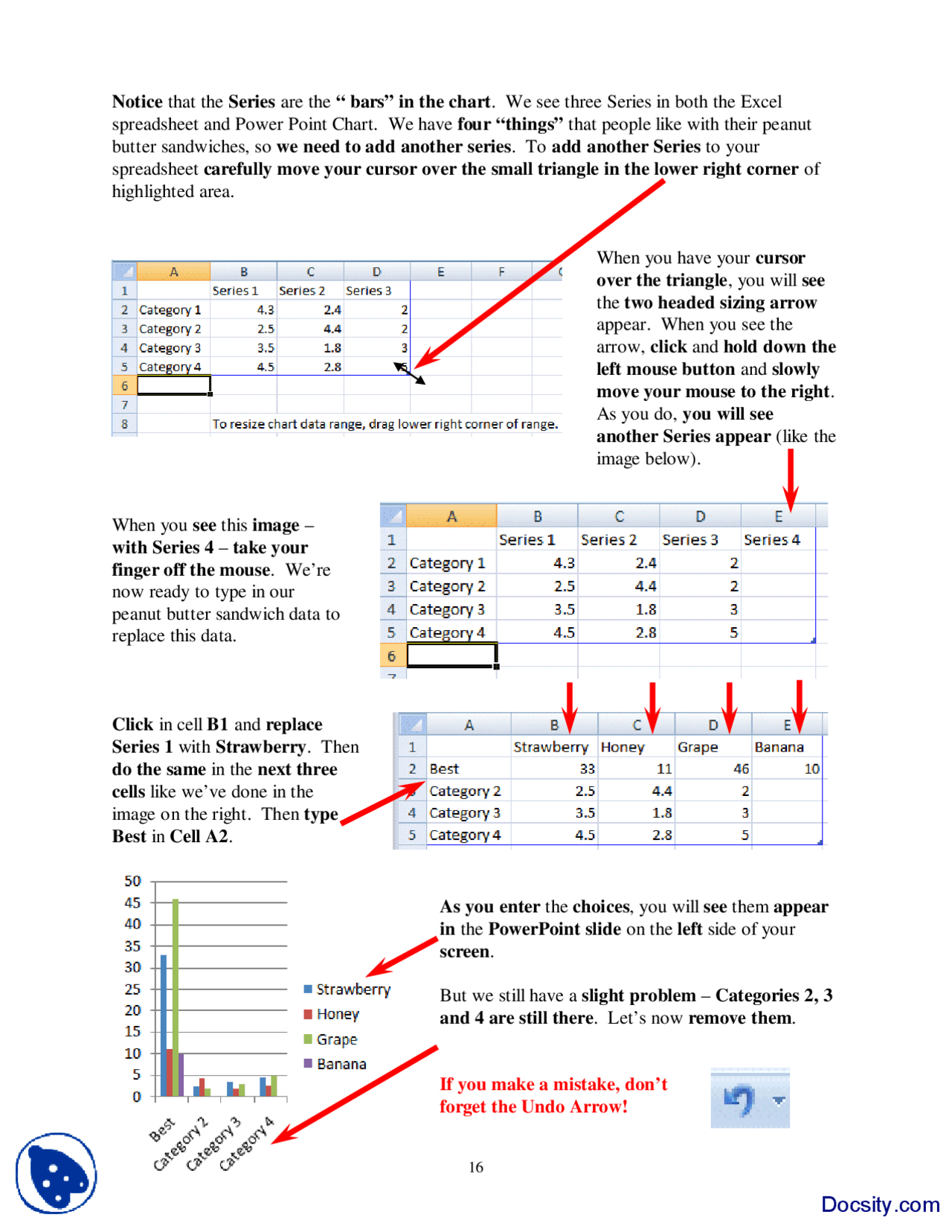 Charts And Graphs Using Powerpoint Handout Docsity