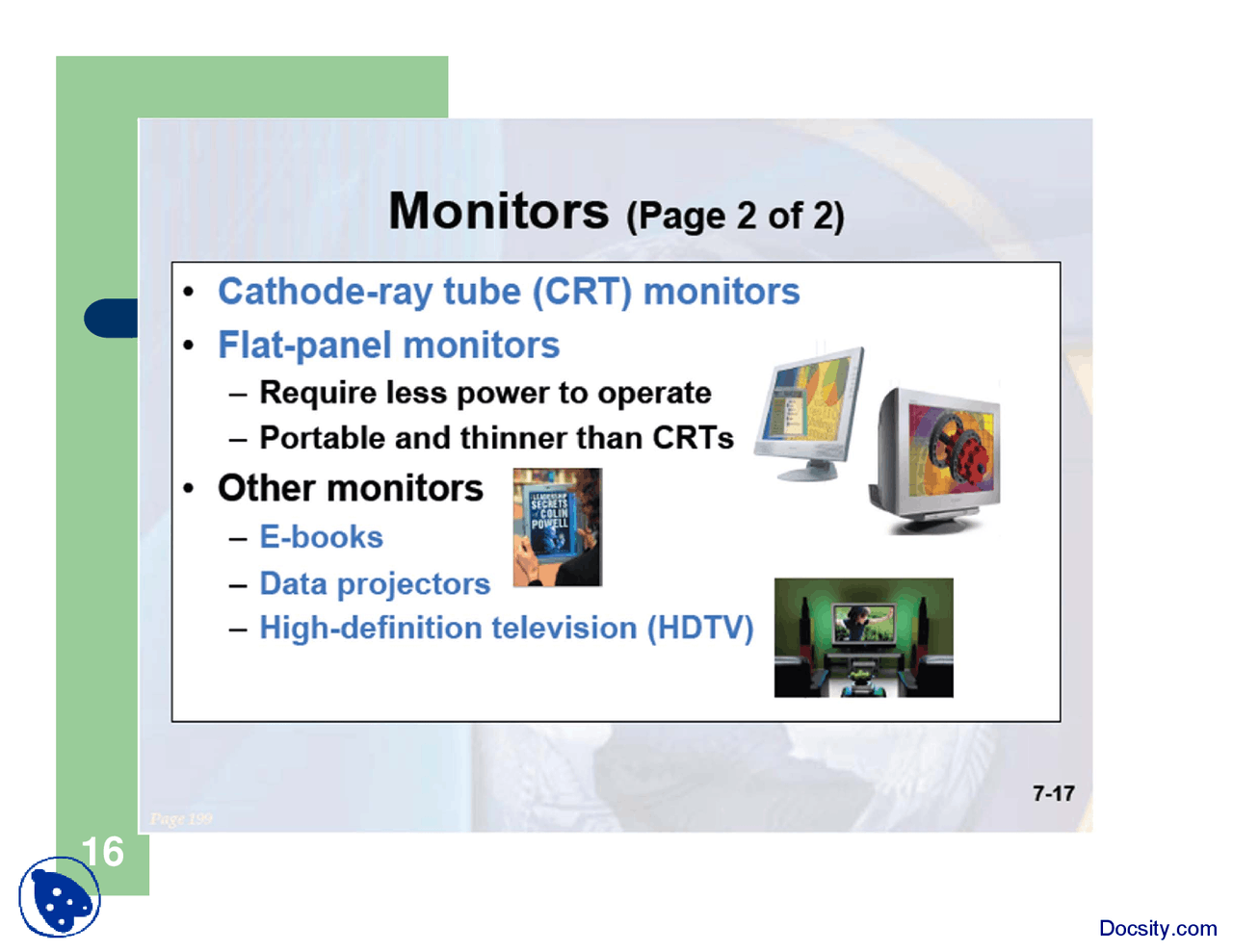 Output Devices Information Technology Lecture Slides Docsity