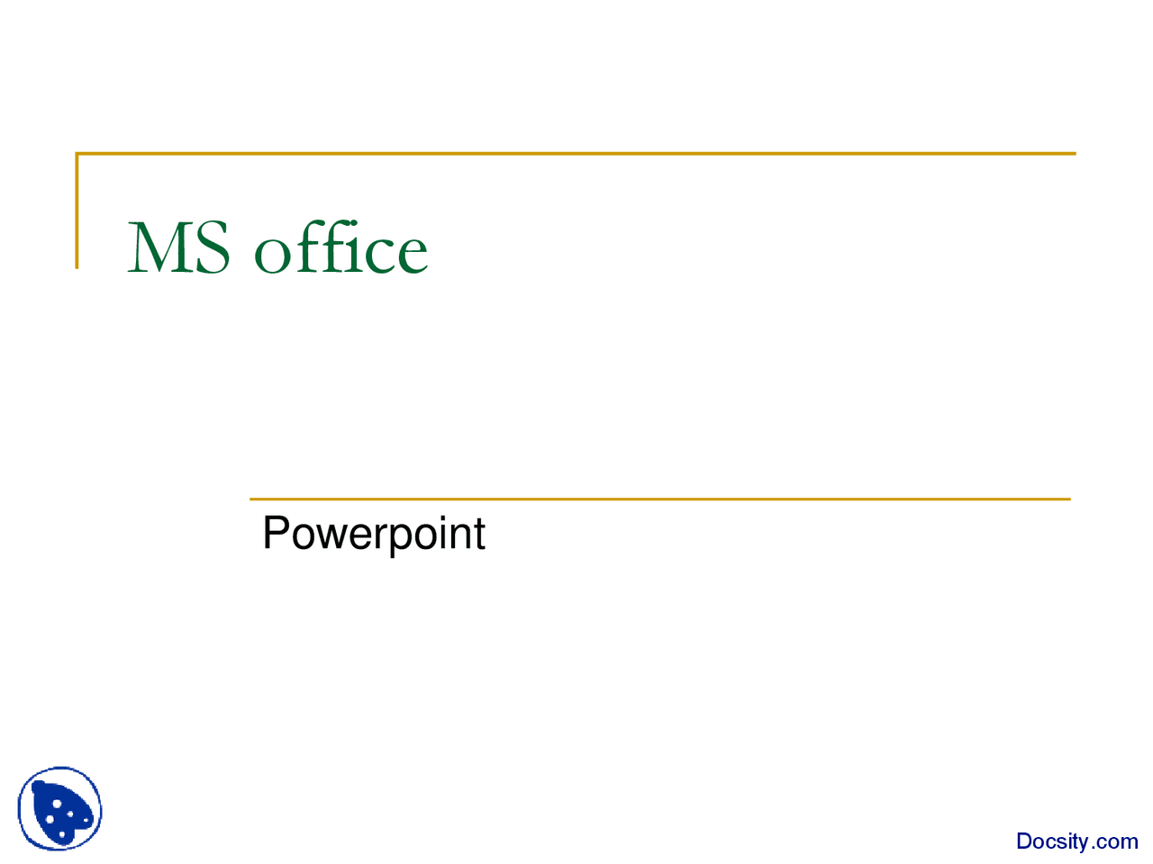 Introduction to Powerpoint Part 1-Presenting Your Report-Lecture Slides ...