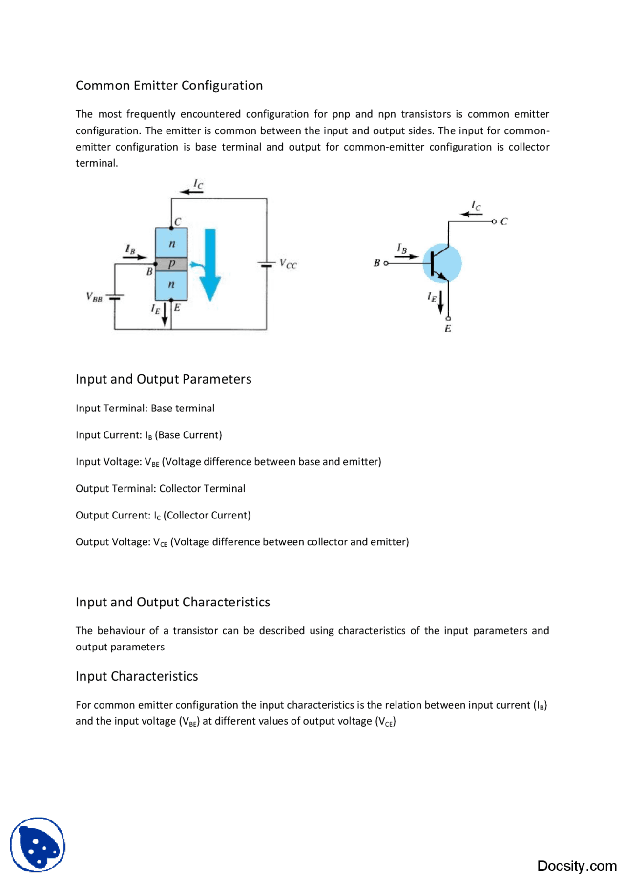 The Common Emitter Configuration-Amplifiers in Basic Electronics ...