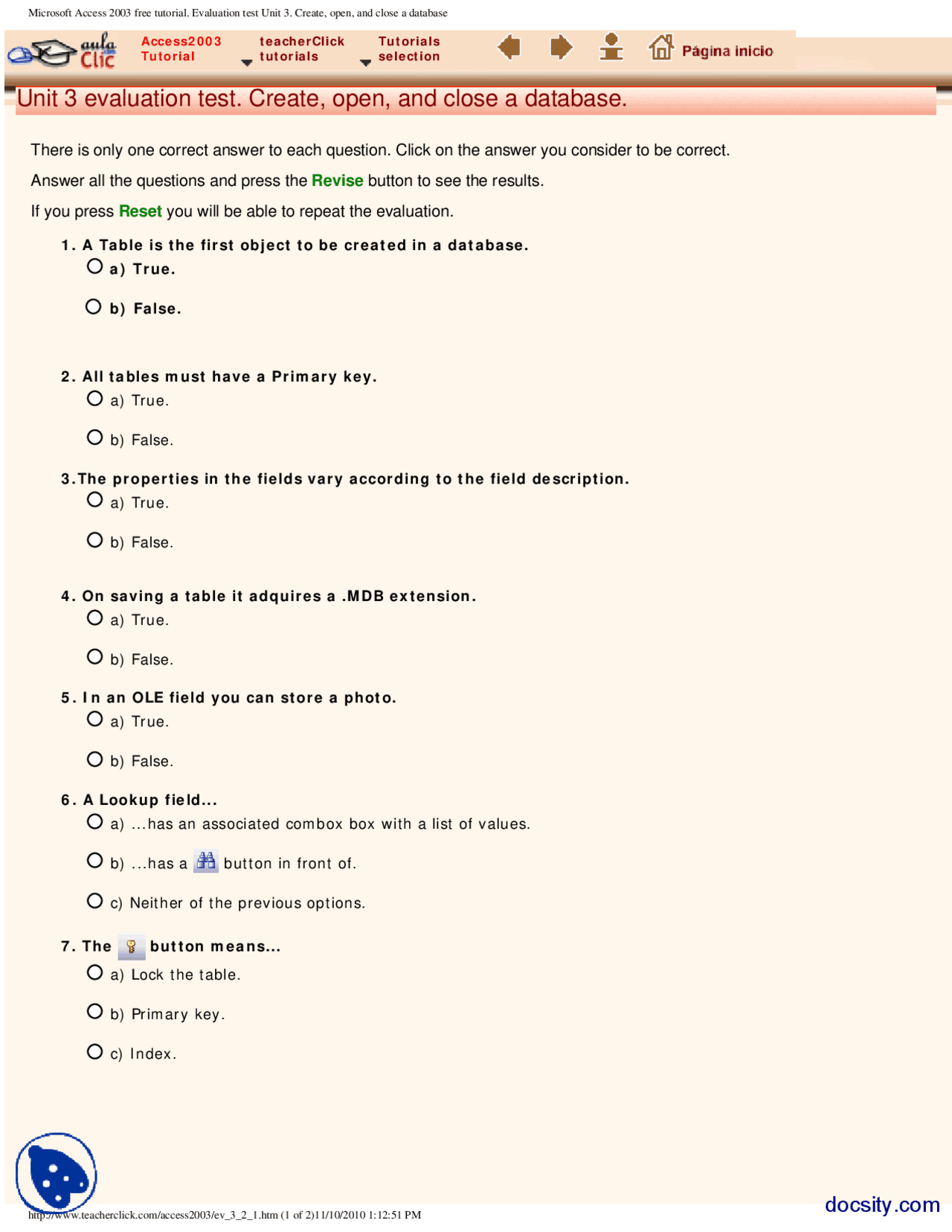 Create Open Close A Db Ms Acess Tutorial Docsity