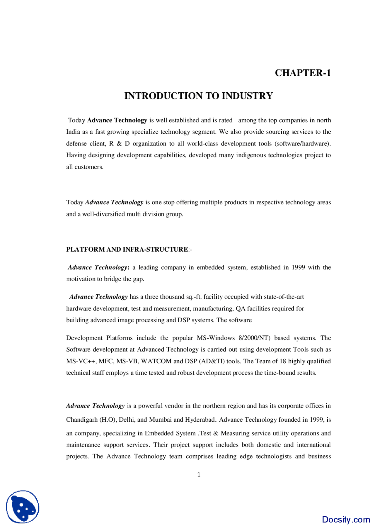 Introduction to Industry-Industry Analysis-Report | Study Guides ...