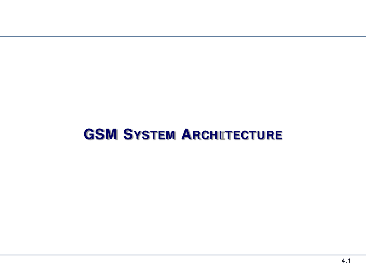 Gsm System Architecture Moble Communication Lecture Slides Docsity