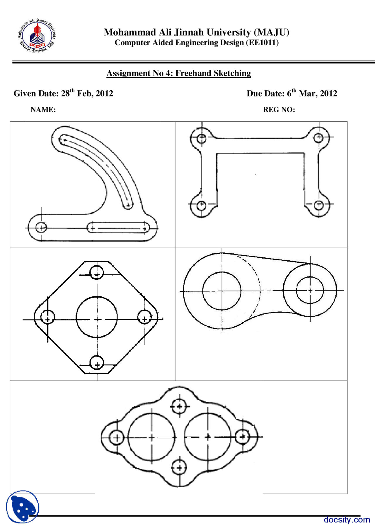 Simple 3 D Models Computer Aided Design Assignments Docsity