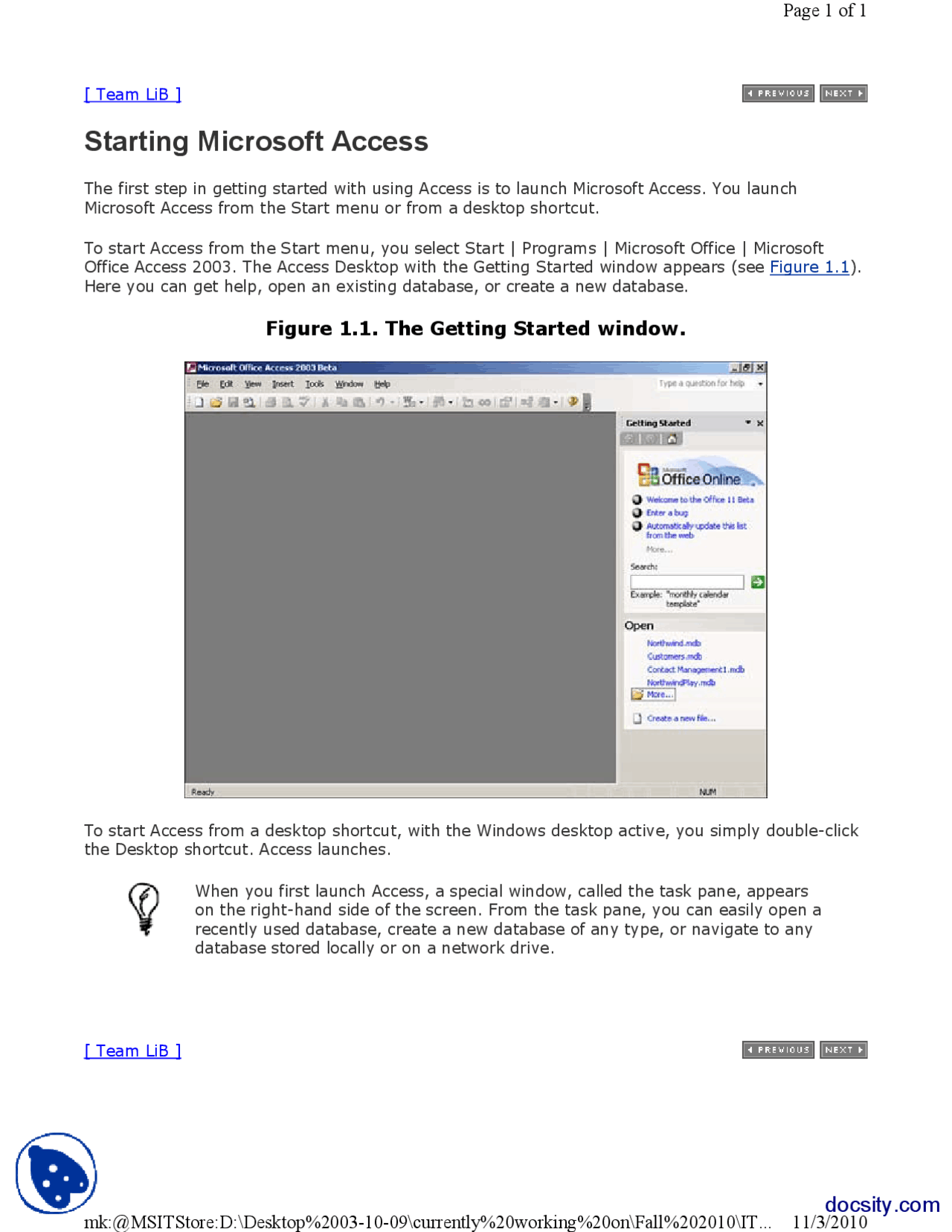 Starting Microsoft Access-MS Acess-Tutorial | Study Guides, Projects, Research Microsoft Access ...
