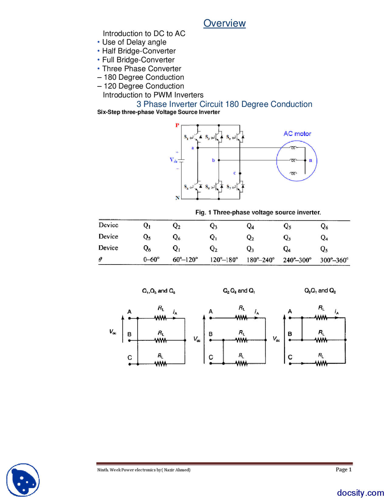 3 Phase Inverter Circuit 180 Degree Conduction-Power Electronics ...
