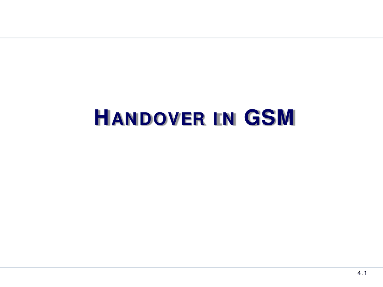 Handover In Gsm Moble Communication Lecture Slides Docsity