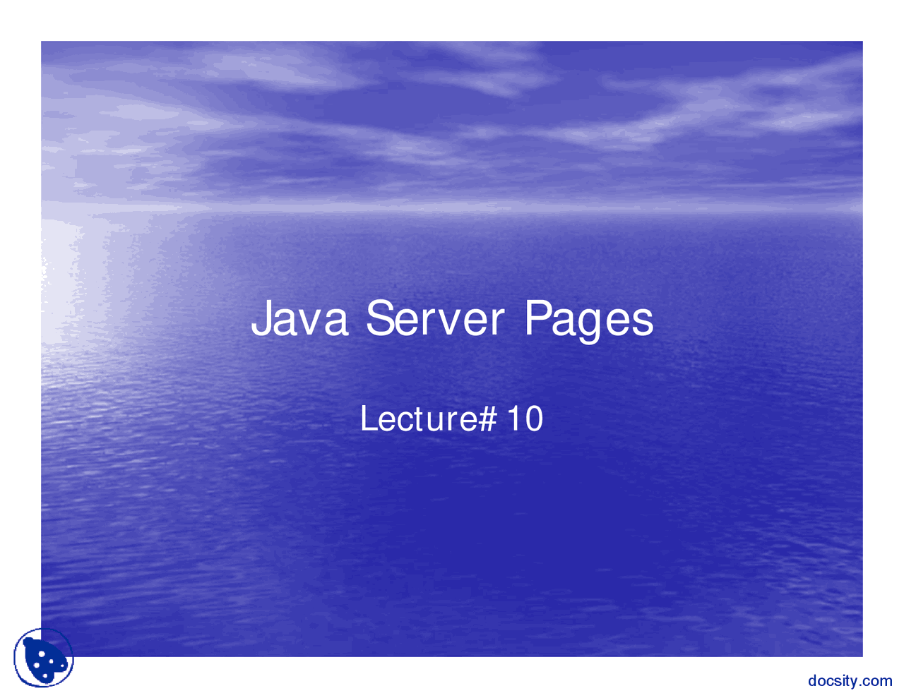 Java Server Pages Jave 2 Enterprise Edition Programming Lecture Slides 5018