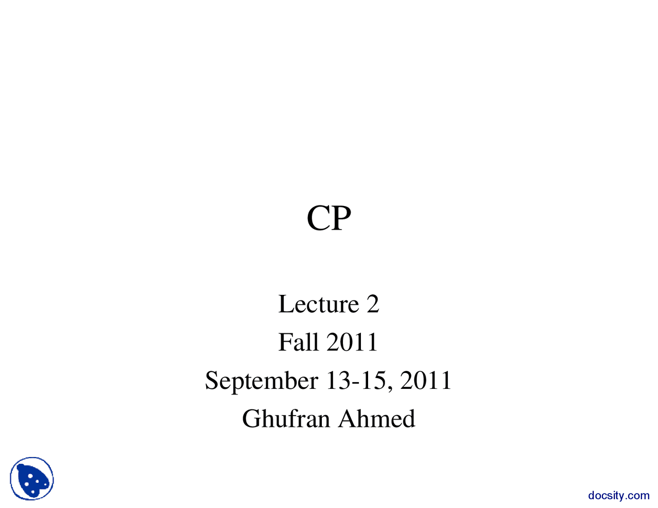 Basics-Introduction to Programming-Lecture Slides - Docsity