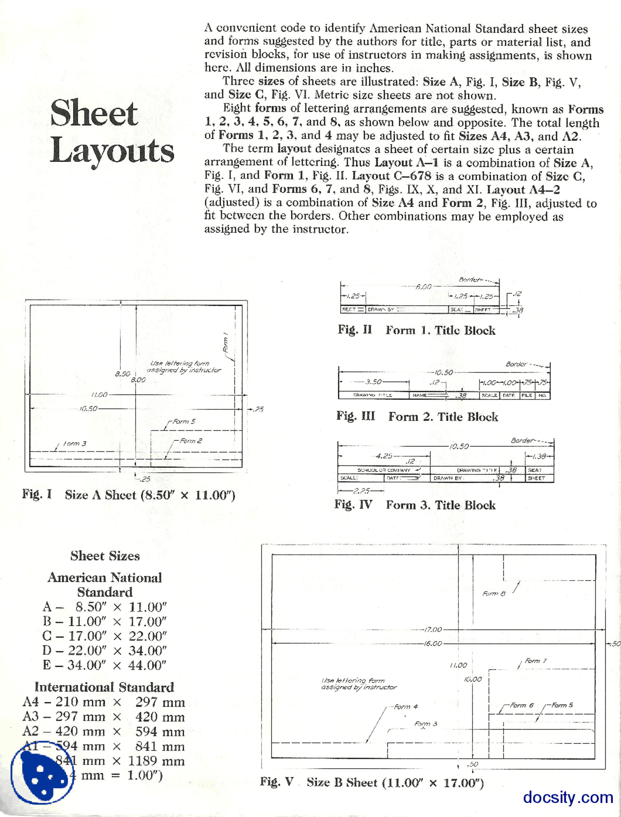 Sheet Layouts Engineering Drawing And Graphics Lecture Handout Docsity
