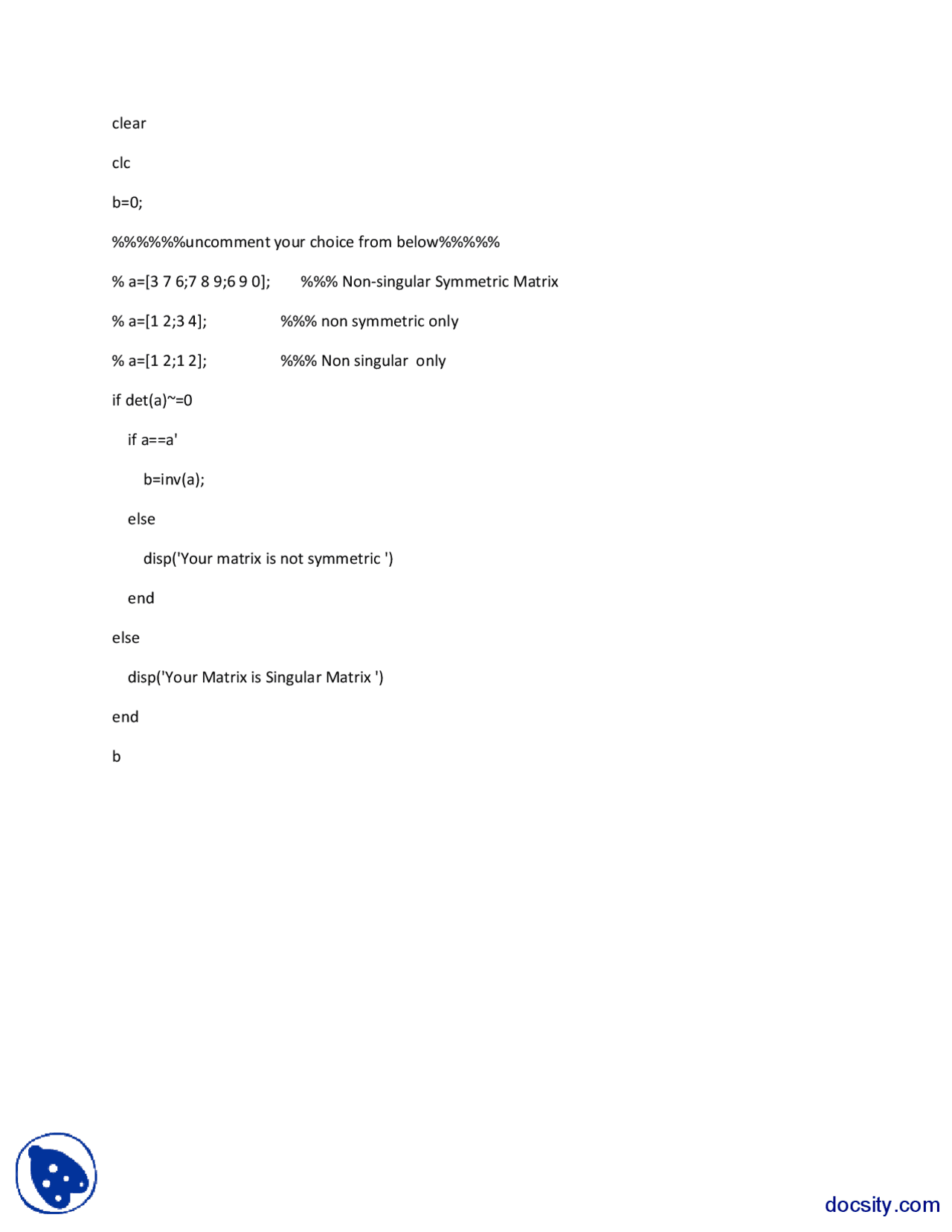 Symmetric And Singular Matrices Signal And Systems Assignment Solution