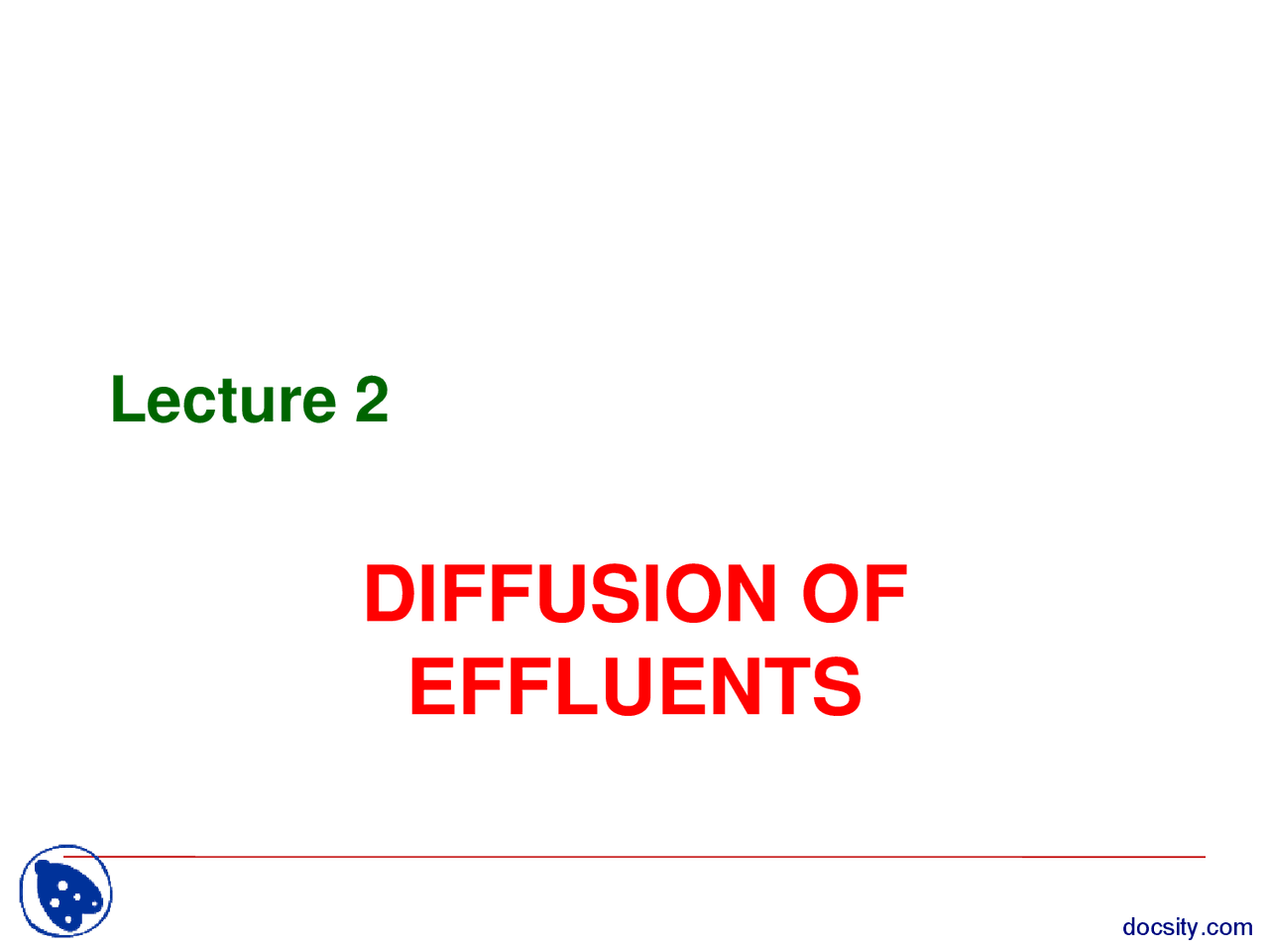 Effluents Diffusion-Effluents Dispersion-Lecture Slides - Docsity