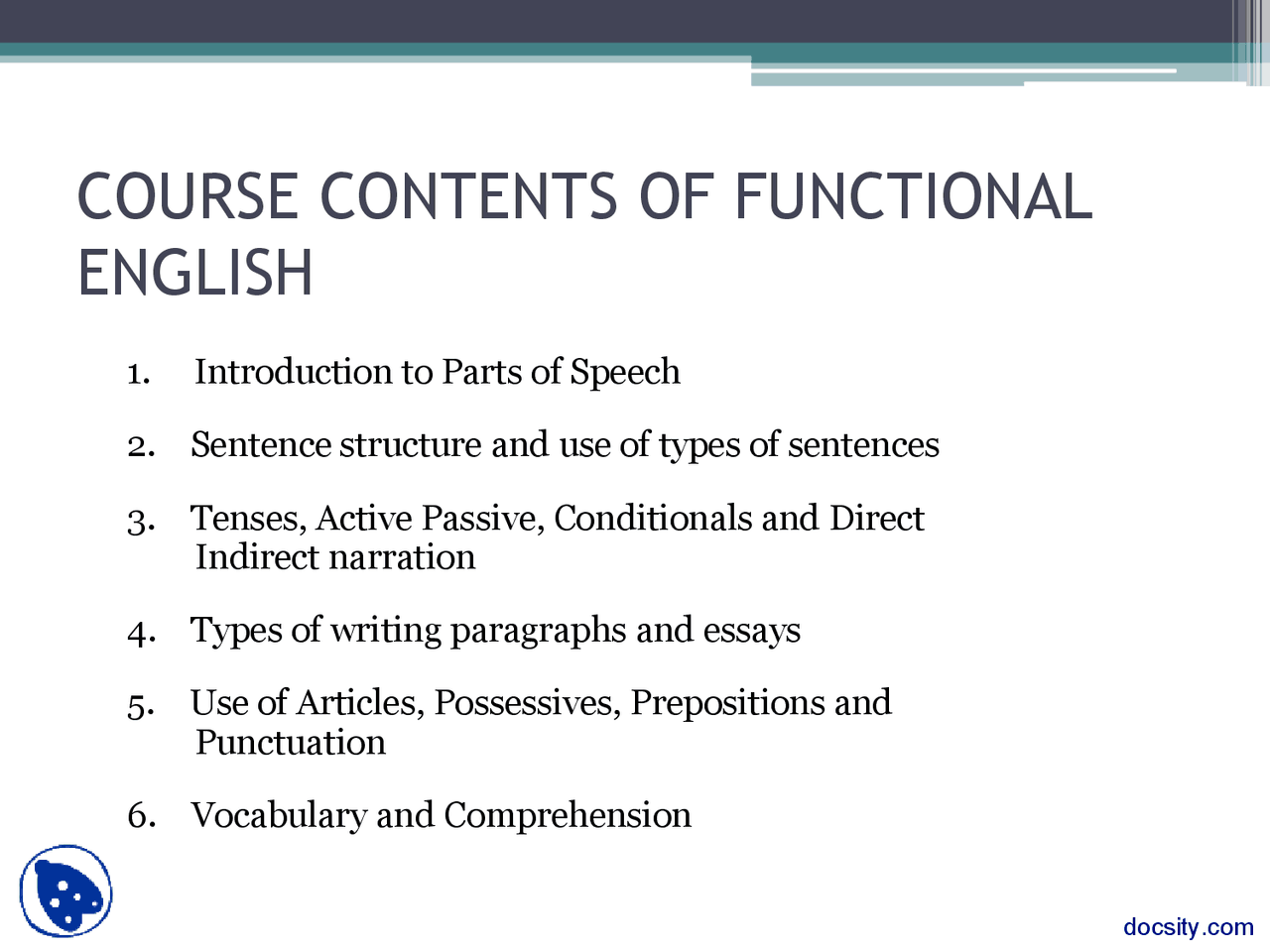 Types Of Verbs Grammar And Composition Lecture Slides Docsity