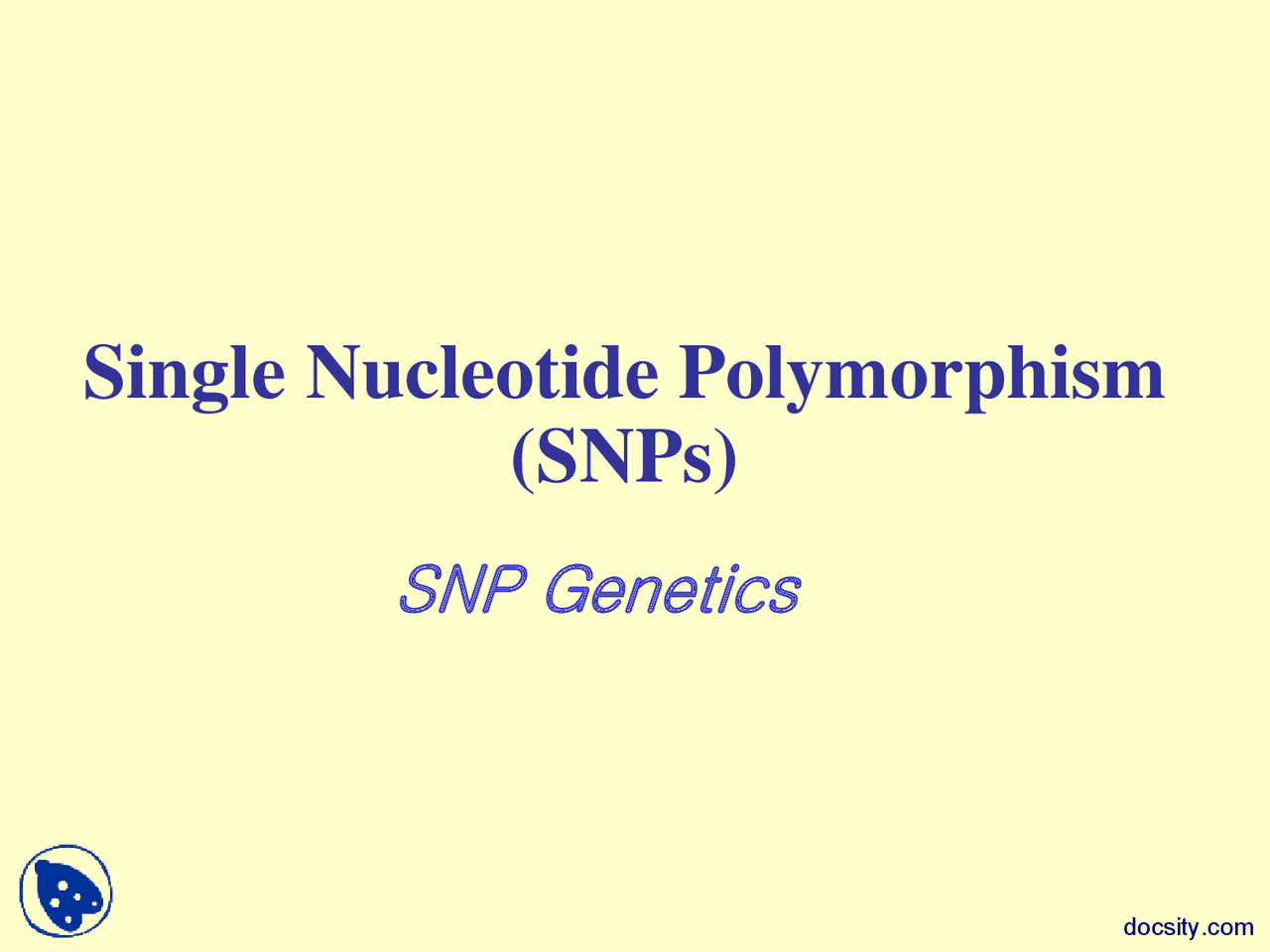 Single Nucleotide Polymorphism-Cell Biology-Lecture Slides | Slides ...