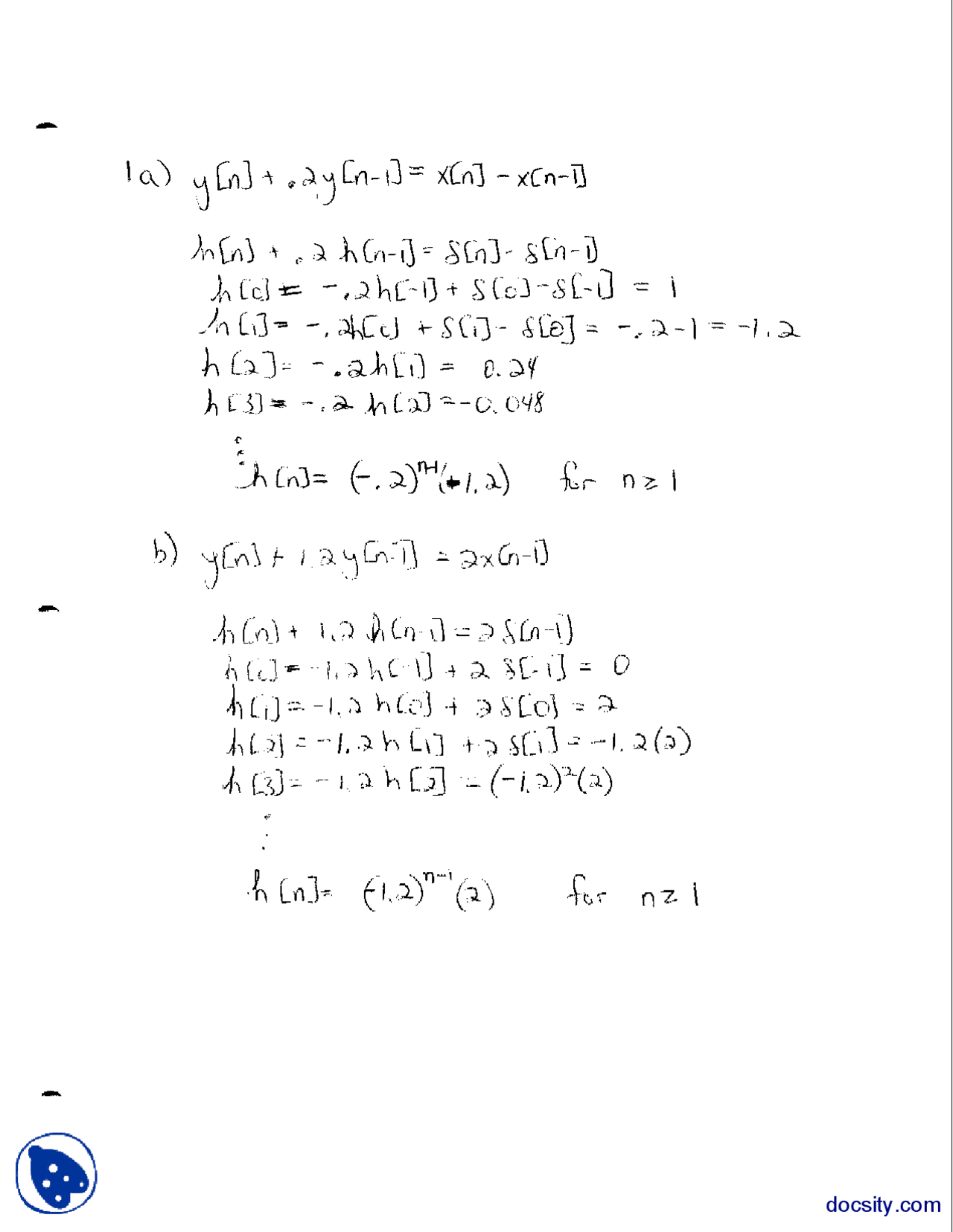 Convolution Discrete Time Docsity