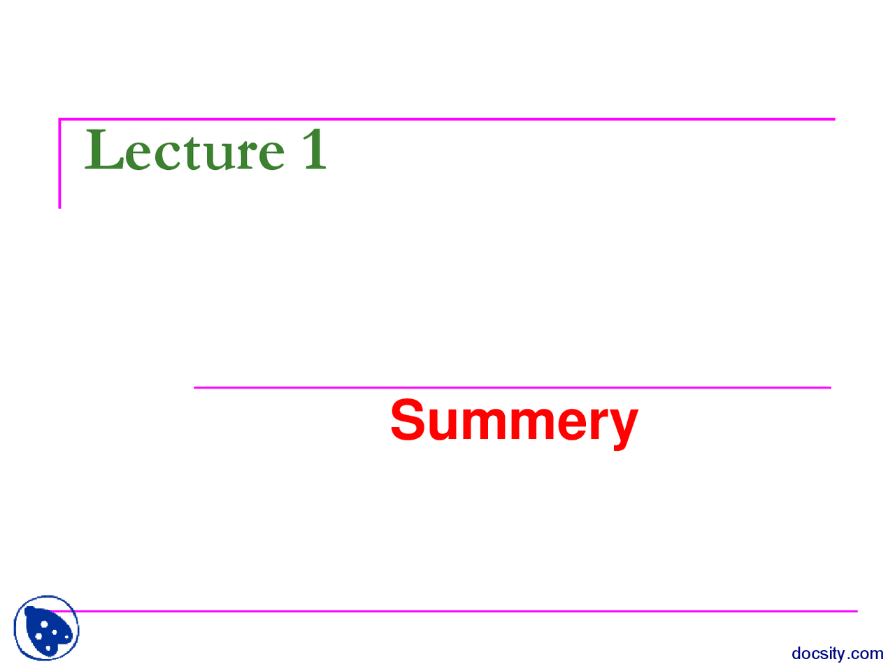 Summery Chemical Engineering Lecture Slides Slides Engineering