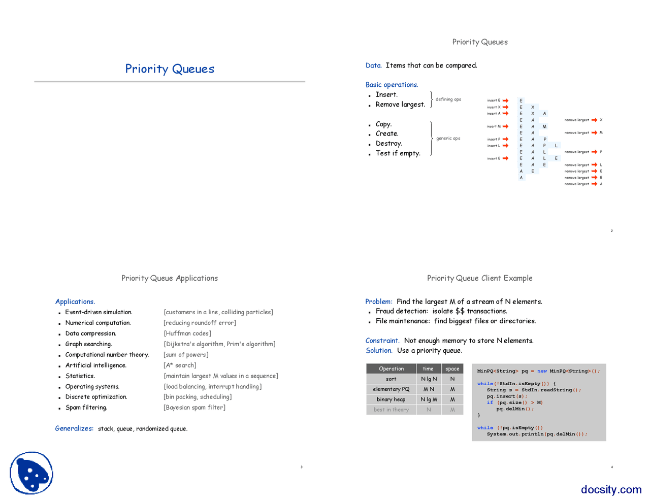 Priority Queues Constructing Algorithms And Representing Data Lecture 8943