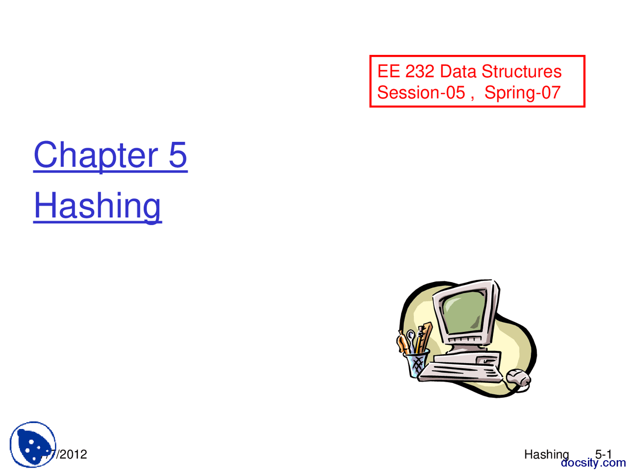 Hashing Data Structures Lecture Slides Docsity 3094