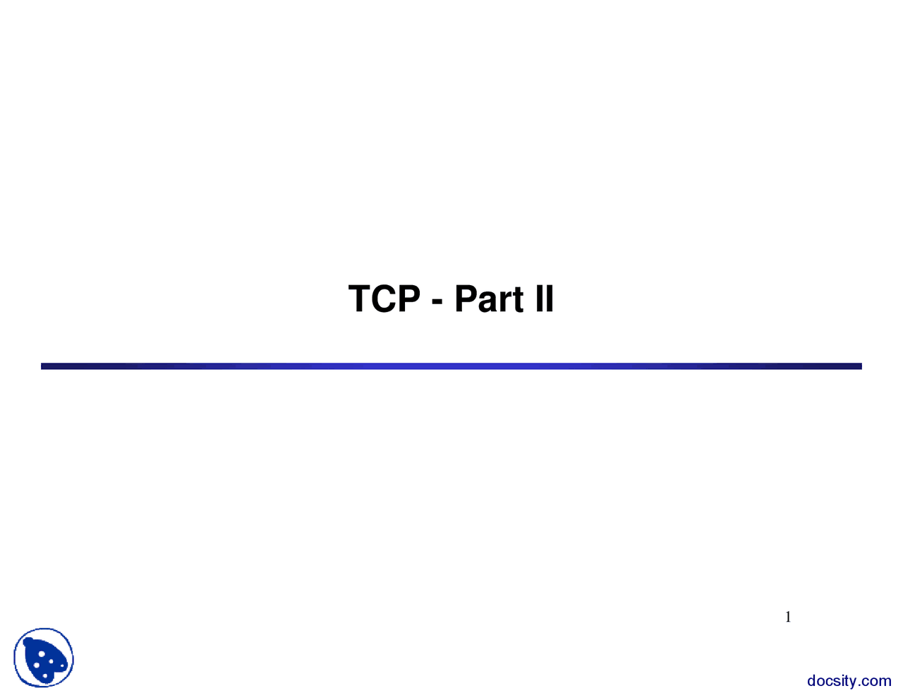 Tcp Part 2 Managing Networks And The Web Lecture Slides Docsity