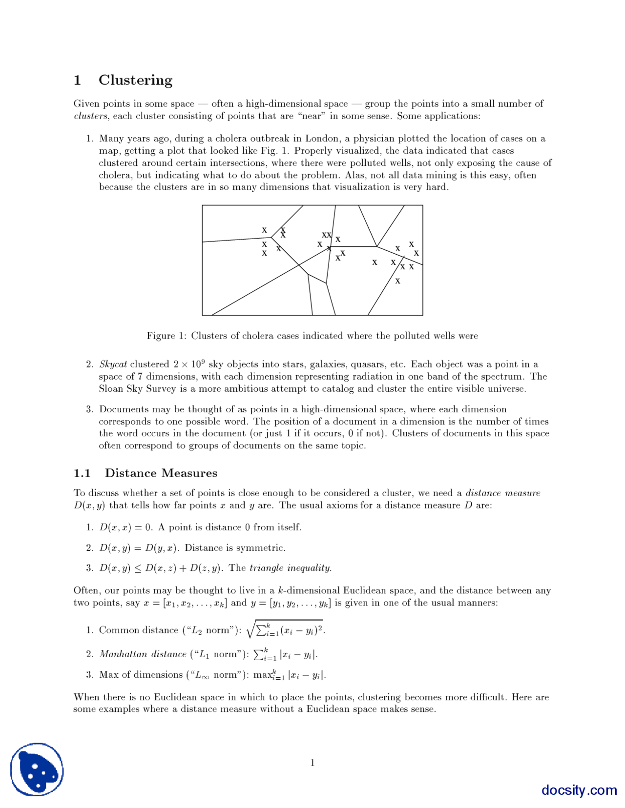 Clustering Distributed Queries Lecture Notes Docsity