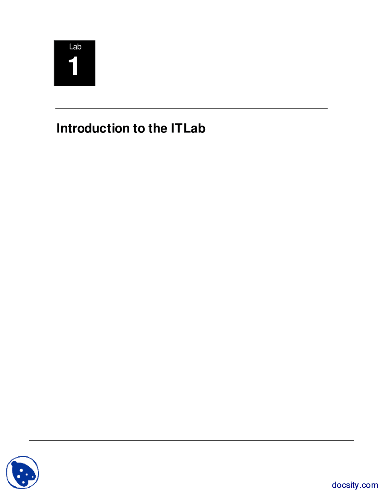 Introduction To The It Lab Computer Network Managment And Protocols Lab Manual Exercises