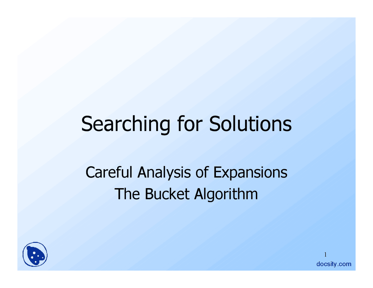Searching for Solutions-Information Integration-Lecture Slides - Docsity
