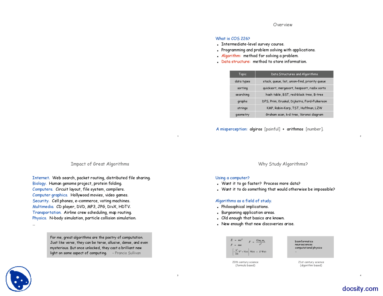 Union Find-Data Representation And Algorithm Design-Lecture Slides - Docsity