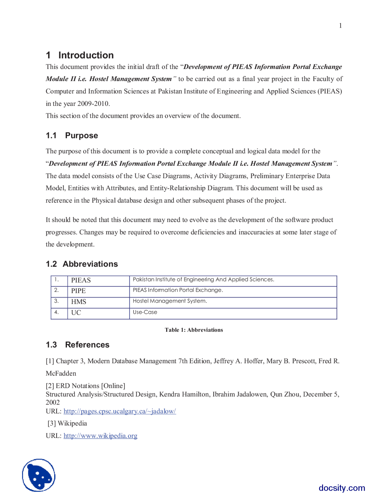 Computer Sciences Project Report Docsity
