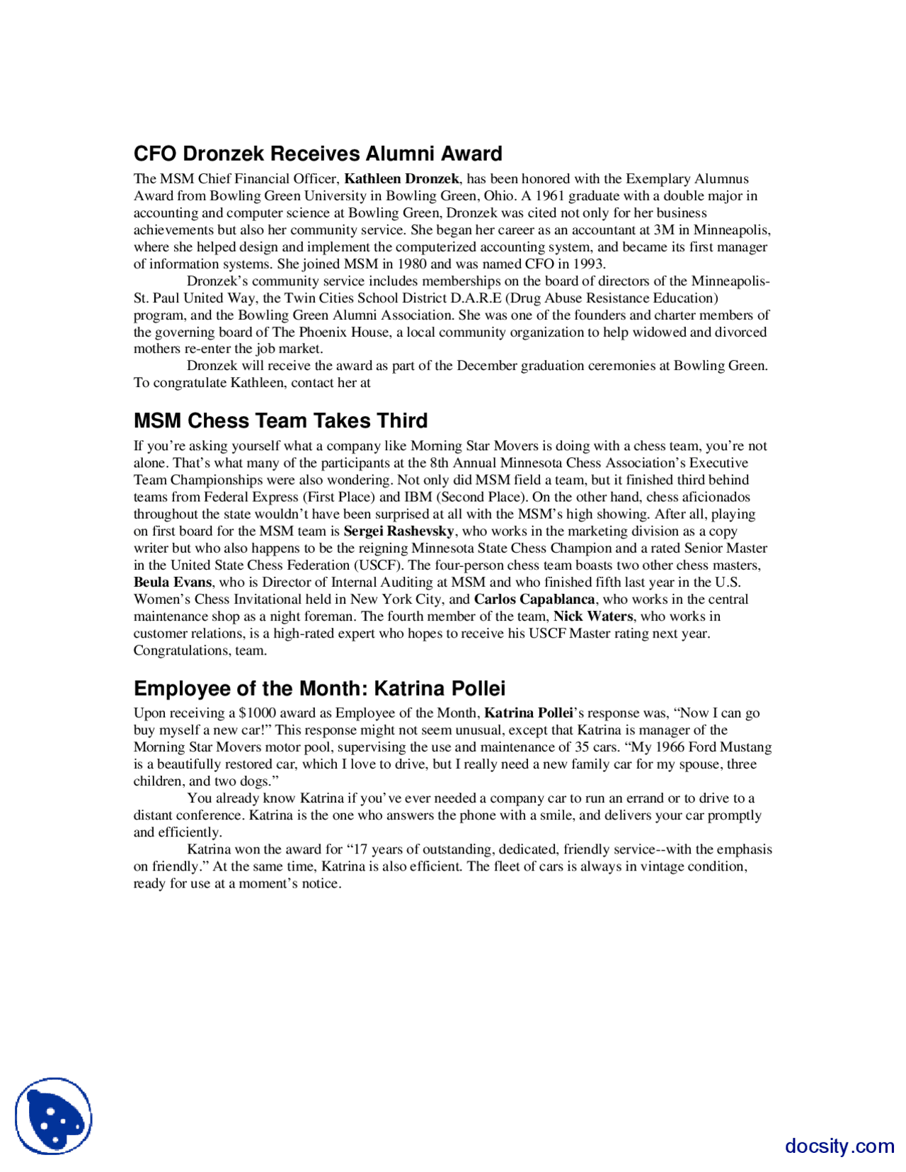 Announcements Examples-Learning Microsoft Word-Assignment Solutions ...